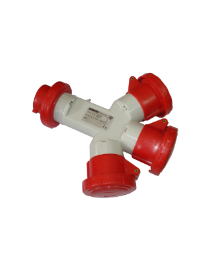 Ficha Tripla Trifásica Gewiss - 3P+T 16A